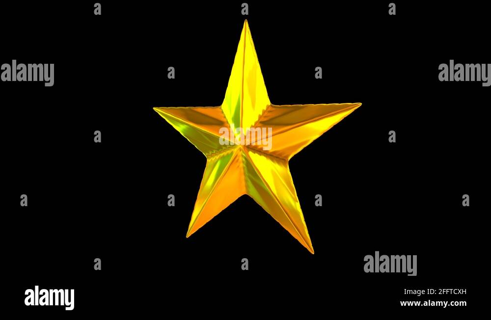 Animated spinning realistic shining golden star Stock Video Footage - Alamy