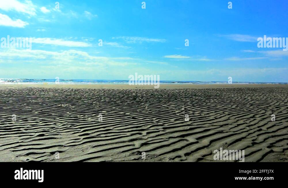 Furrows in the beach. Beautiful beach on the sea with furrows in the ...