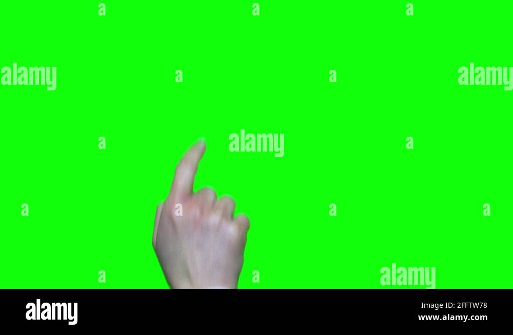 4K Hand gestures. Touchscreen. Female hand showing multitouch gestures ...