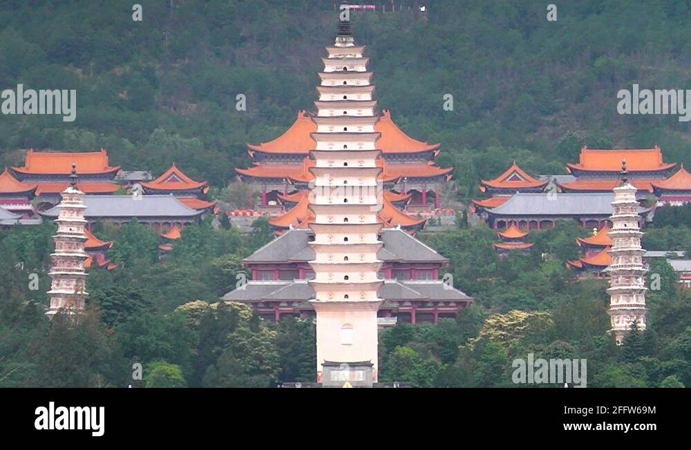 Three Pagodas in Dali Stock Video Footage - Alamy