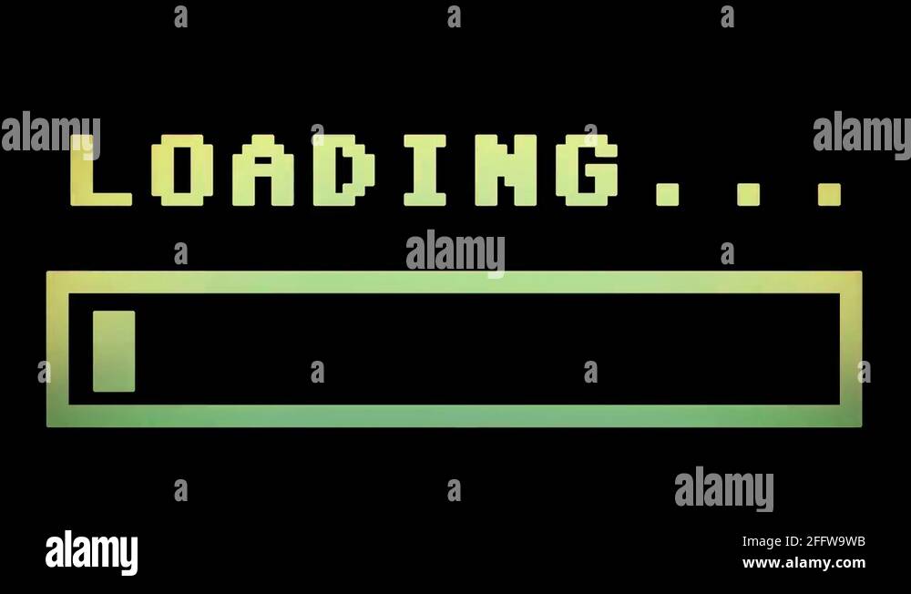 Loading screen bar 8-bit hue 4k Stock Video Footage - Alamy