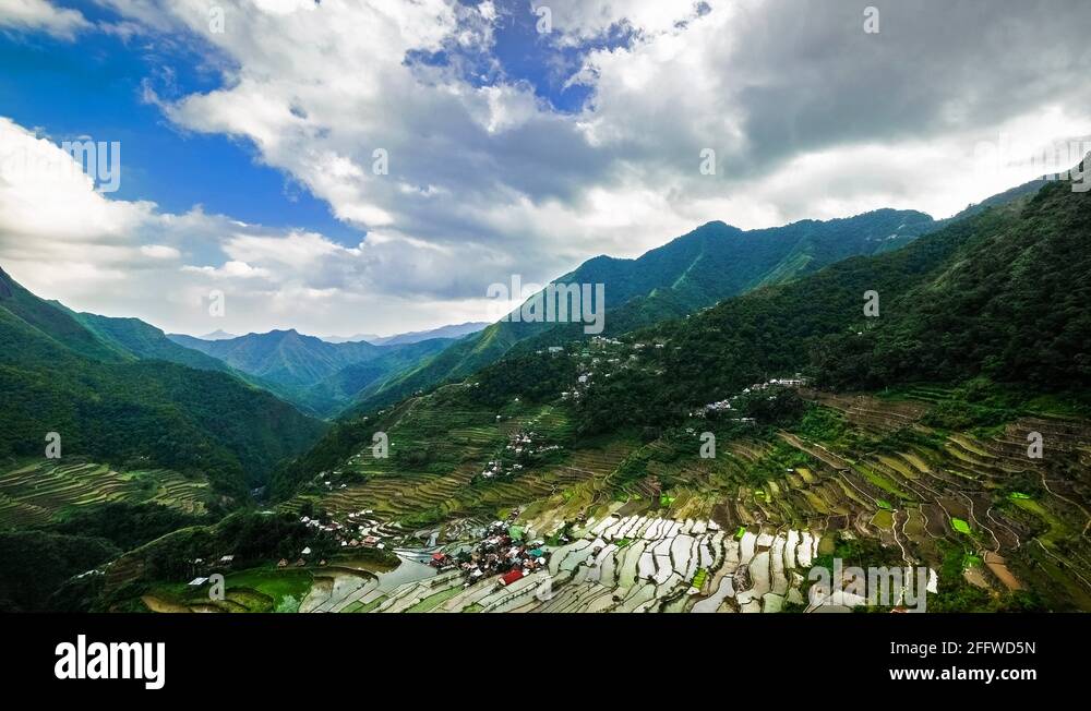 Rice terraces fields in Ifugao province mountains. Banaue, Philippines ...