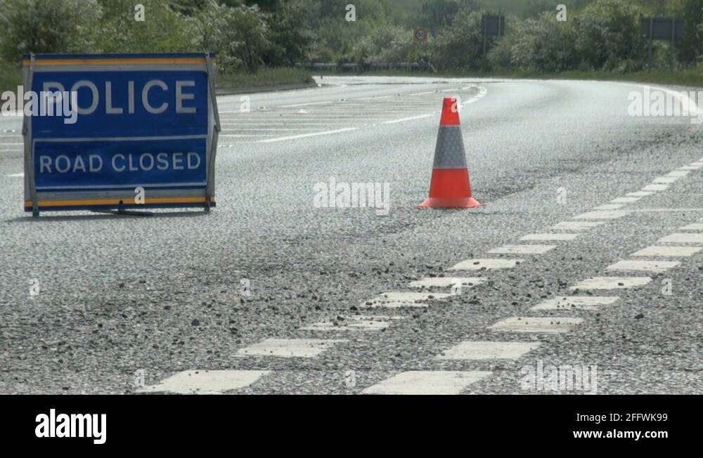 Police road closed sign Stock Videos & Footage - HD and 4K Video Clips ...