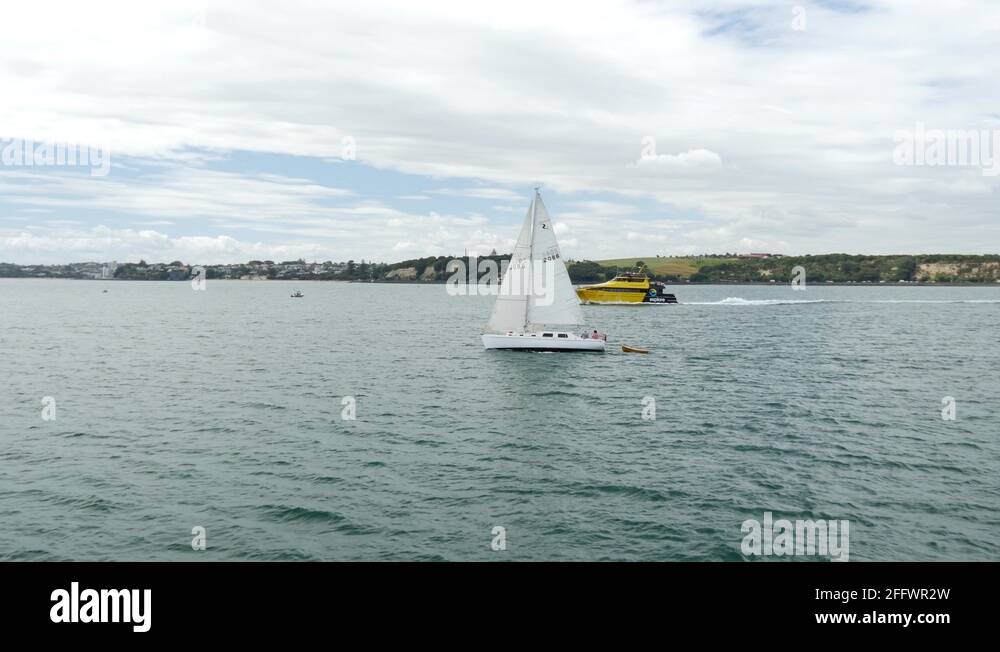 ferry on his way to Rangitoto island Stock Video Footage - Alamy