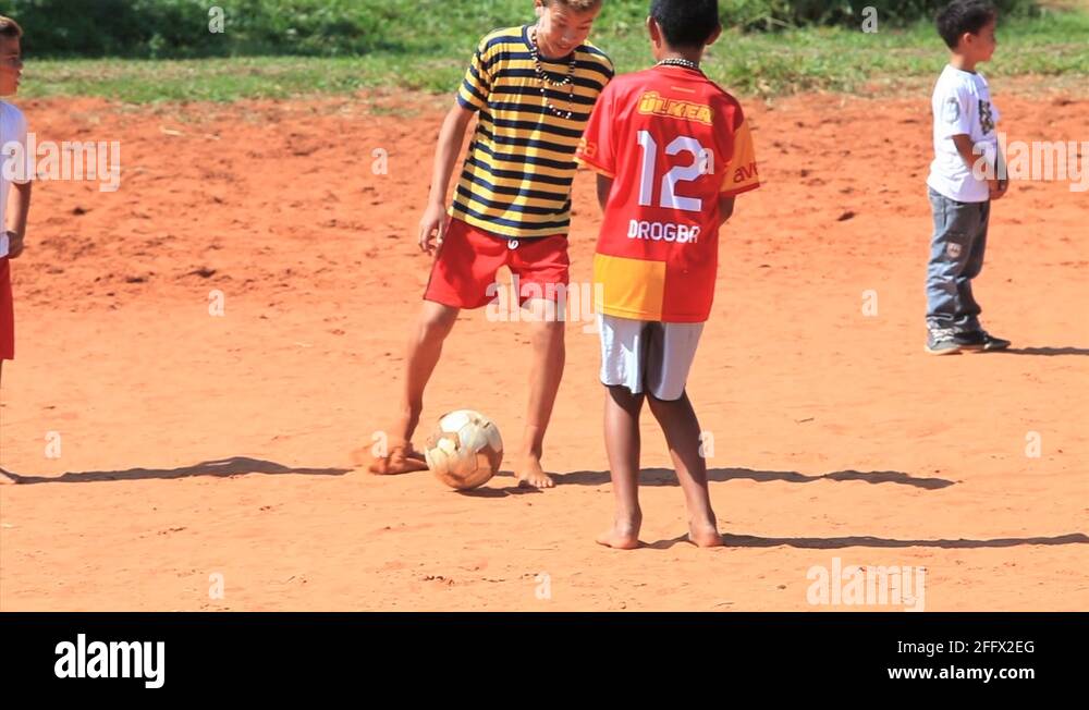 Brazilian indigenous kids playing soccer, Brazil - childrens having fun ...