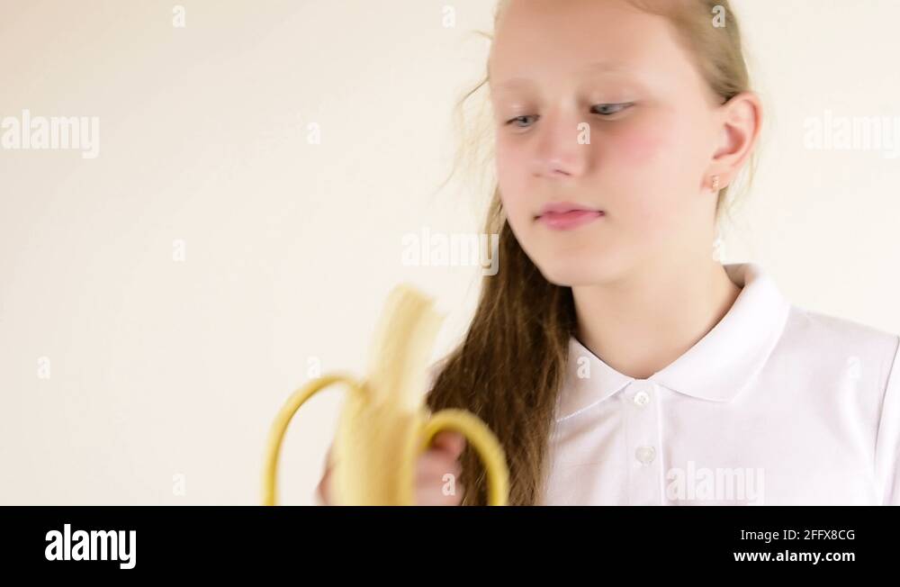 Beautiful Teenage Girl Eat Banana Stock Videos And Footage Hd And 4k