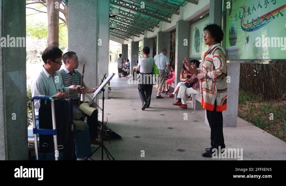 Chinese old people singing opera Stock Video Footage - Alamy