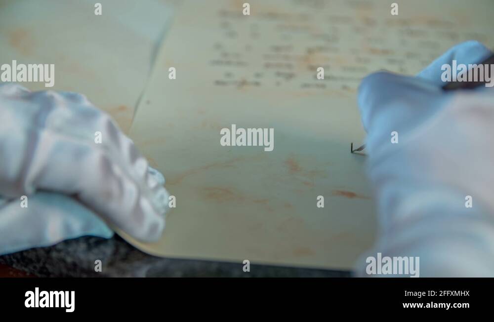 Signing at the end of letter Stock Video Footage - Alamy