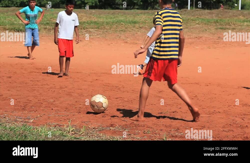 Brazilian indigenous kids playing soccer, Brazil - childrens having fun ...