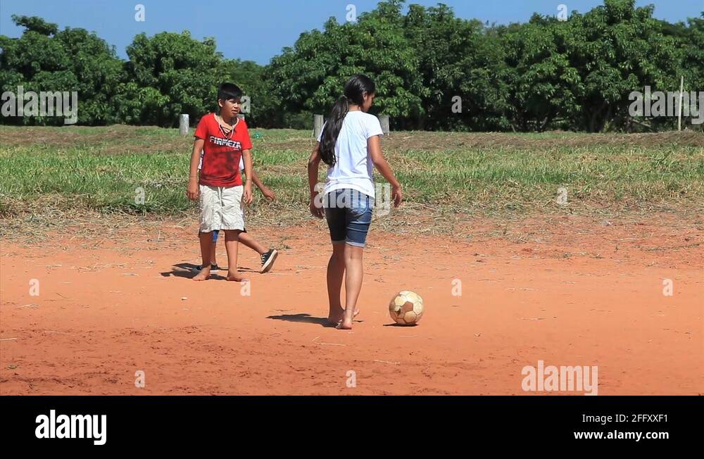 Brazilian indigenous kids playing soccer, Brazil - childrens having fun ...
