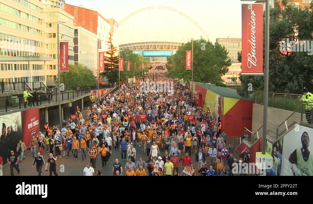 Wembley stadium football soccer crowd after a match Stock Video Footage ...