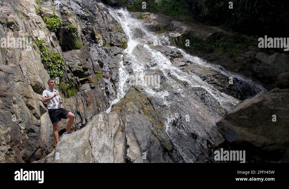 Man drinking water waterfall Stock Videos & Footage - HD and 4K Video ...