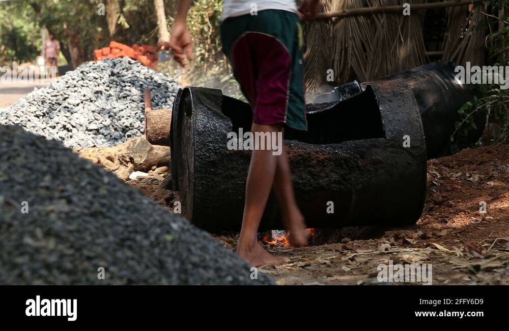 Boy standing by smoking canisters in the back yard Stock Video Footage ...
