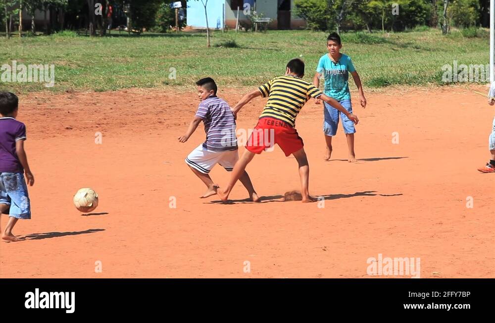Brazilian indigenous kids playing soccer, Brazil - childrens having fun ...