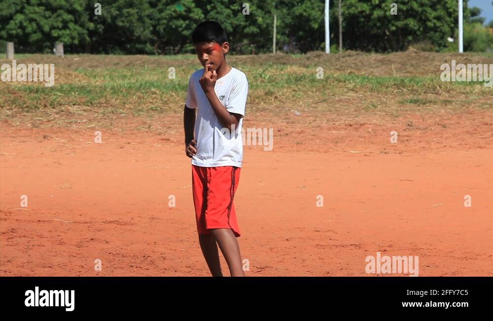 Brazilian indigenous kids playing soccer, Brazil - childrens having fun ...