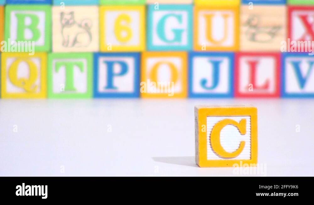 Wooden building blocks ABC blocks background - HD Stock Video Footage ...