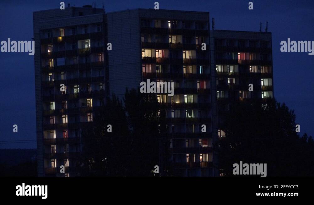 ULTRA HD 4K House apartment modern skyscraper urban building city life ...