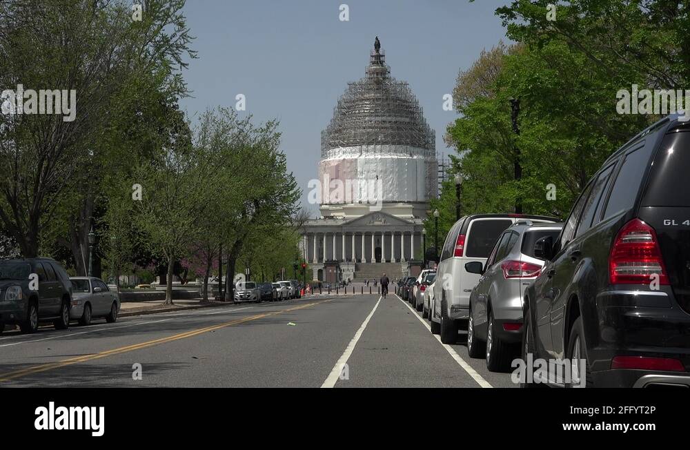 Washington DC Nations Capitol Building traffic taxi 4K 022 Stock Video ...