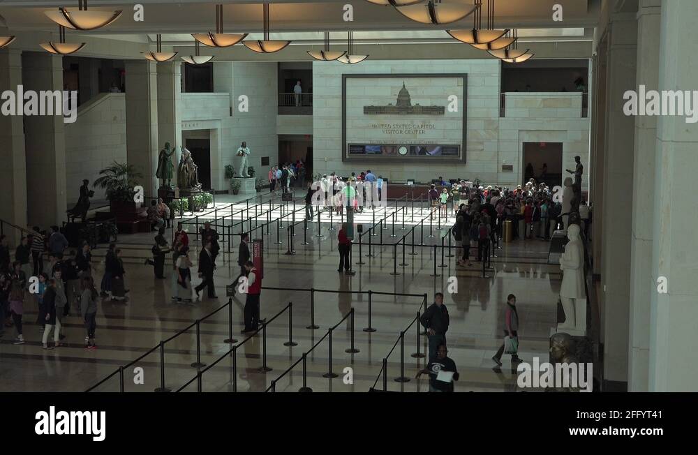 Washington DC inside US Capitol Building Visitor Center 4K 024 Stock ...