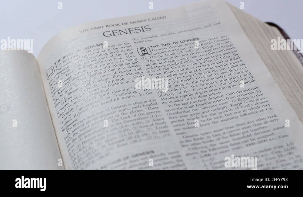 First page of genesis bible Stock Videos & Footage - HD and 4K Video ...