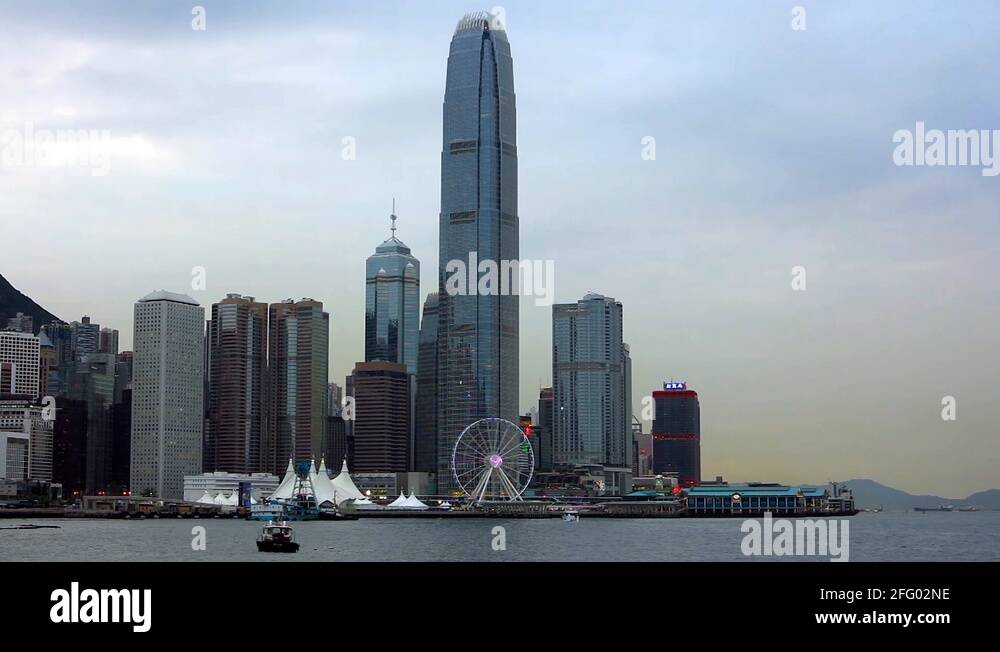 Hong Kong observation wheel and the IFC2 building, Hong Kong, China ...