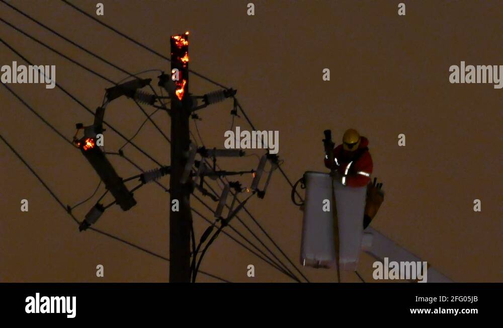 Power pole fire Stock Videos & Footage - HD and 4K Video Clips - Alamy
