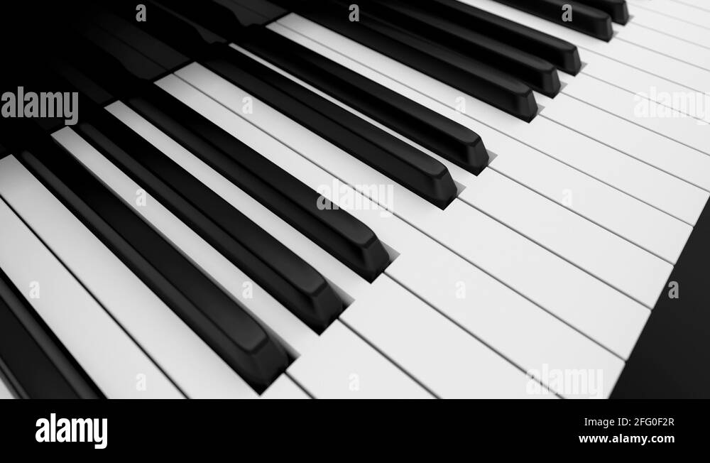 3D animation of piano keyboard, loop-able Stock Video Footage - Alamy