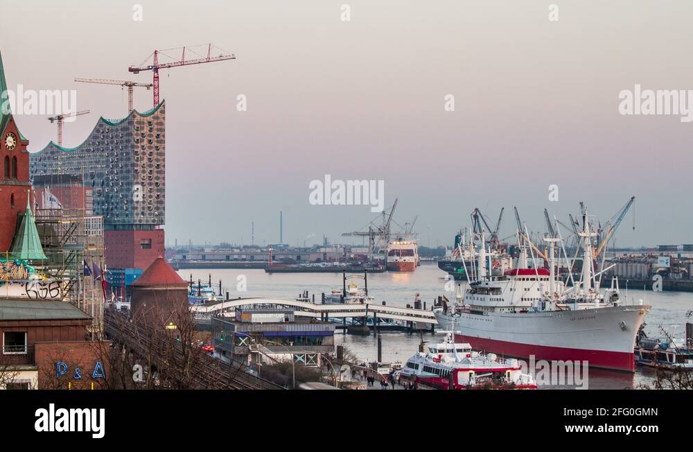 Illuminated building night elbphilharmonie background Stock Videos ...