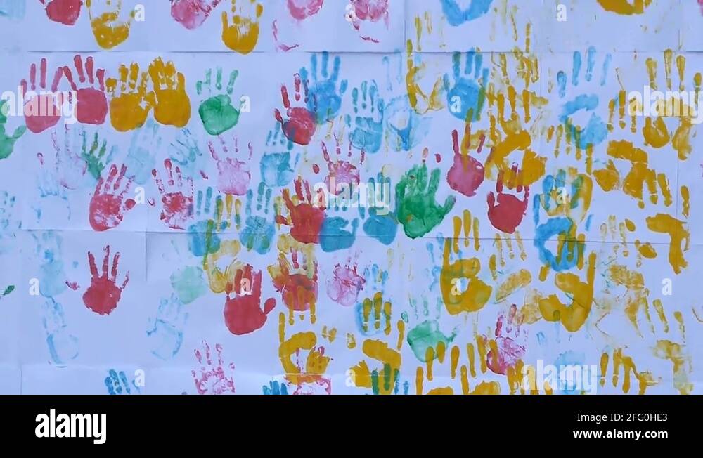 Texture white wall with handprints Stock Videos & Footage - HD and 4K ...