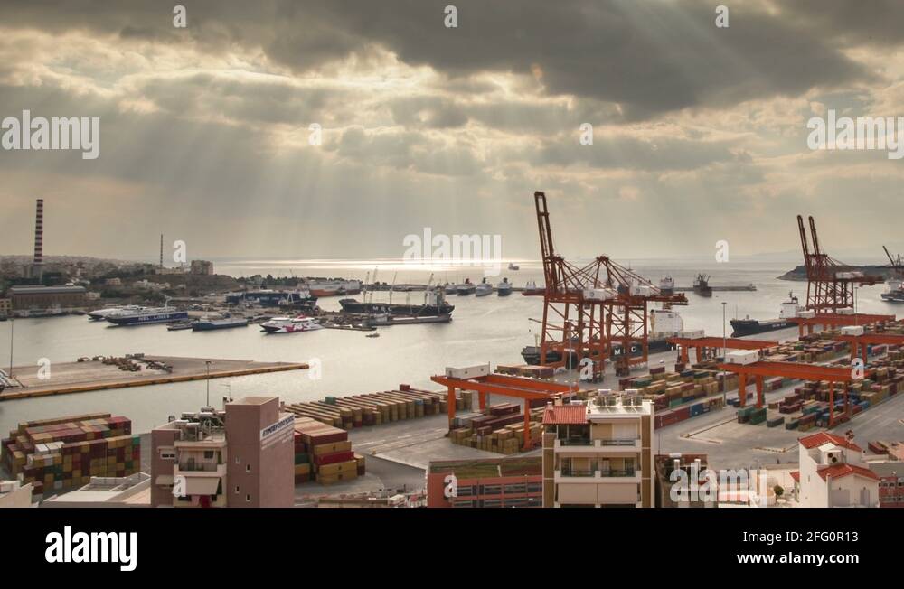Piraeus container terminal Stock Videos & Footage - HD and 4K Video ...