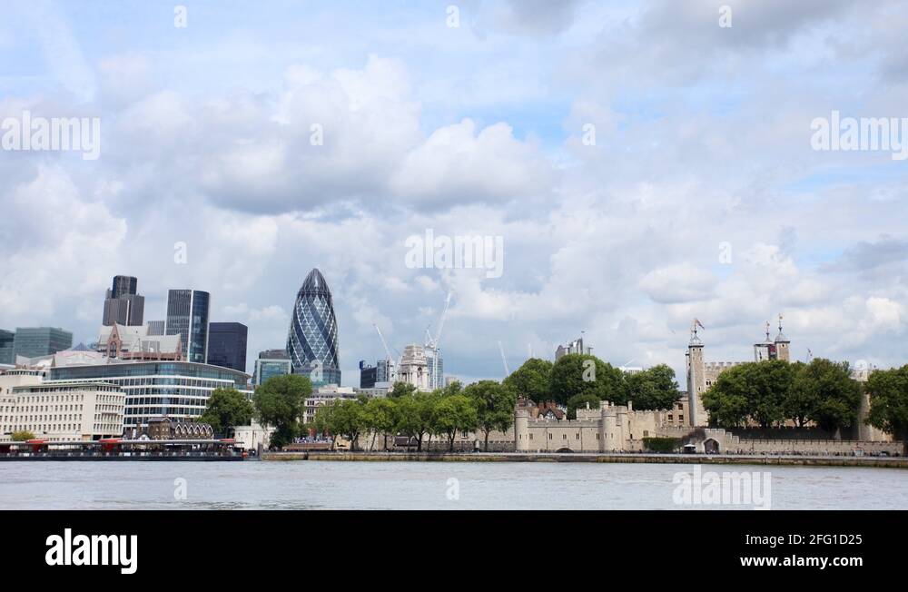London skyline thames gherkin Stock Videos & Footage - HD and 4K Video ...