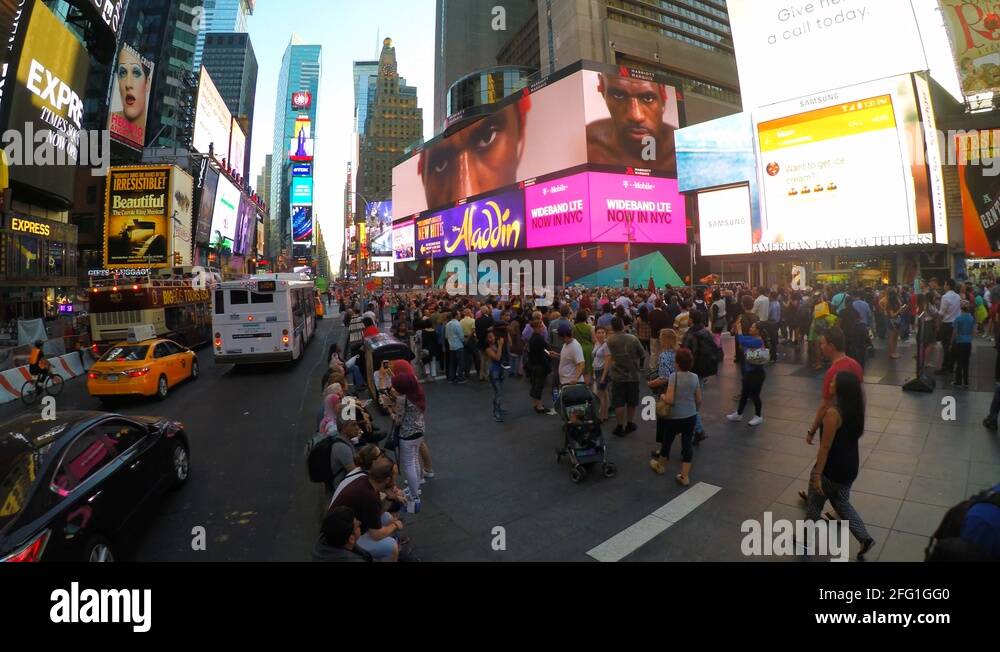 Pedestrians walking in Times Square, New York Stock Video Footage - Alamy