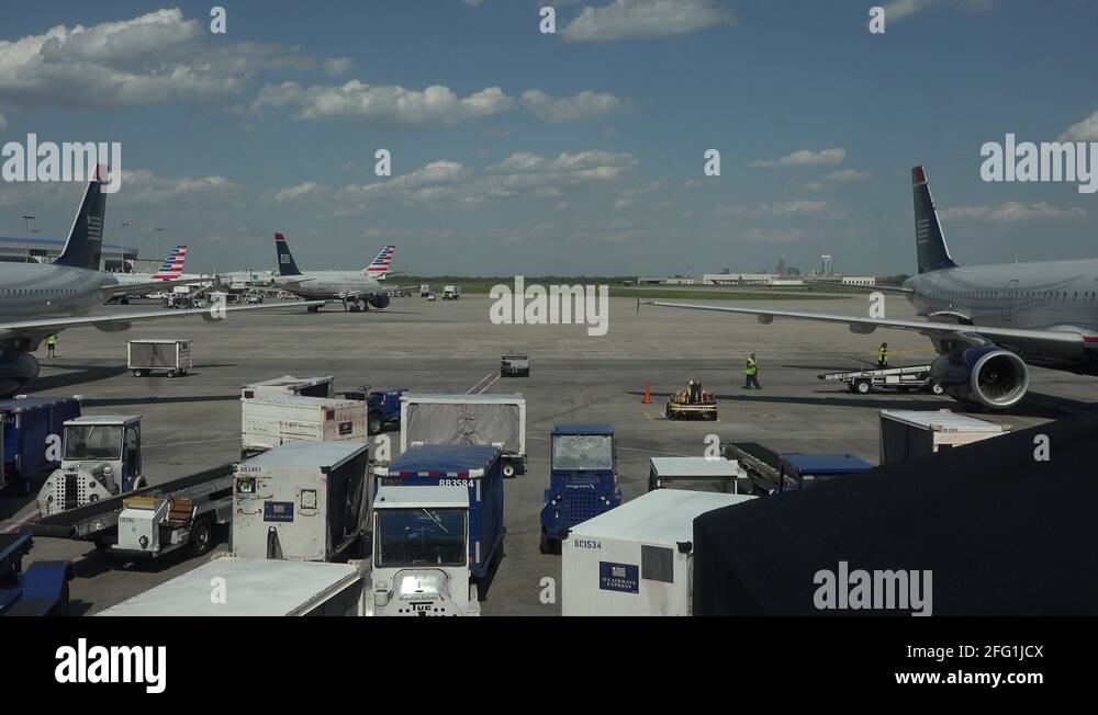 Dulles International Airport flight operations 4K 034 Stock Video ...