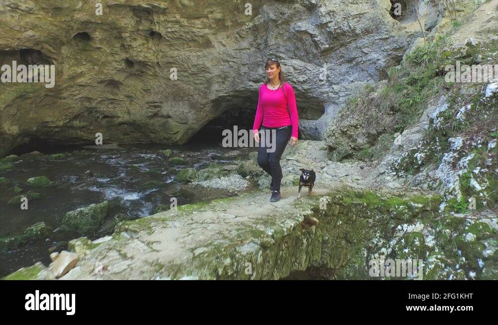 Girl exploring cave nature geology erosion caves Stock Videos & Footage ...