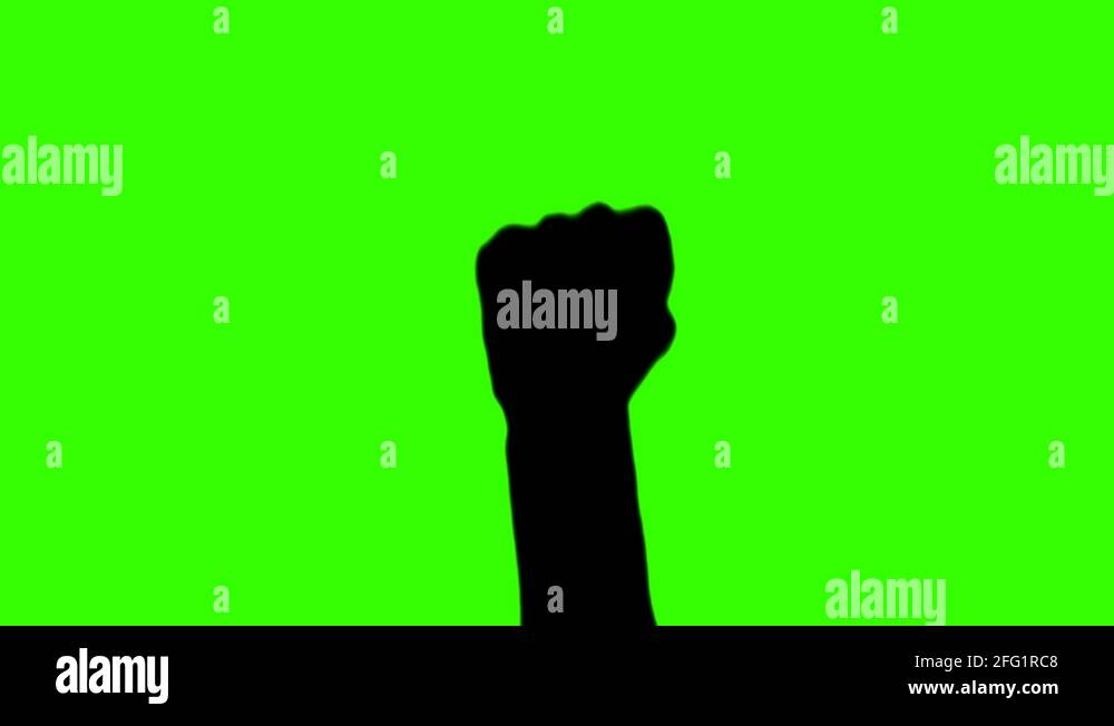 Fist green screen - HD Stock Video Footage - Alamy