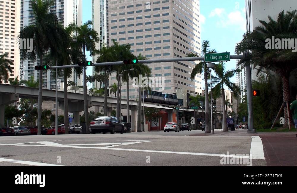Florida miami bayfront park biscayne boulevard Stock Videos & Footage ...