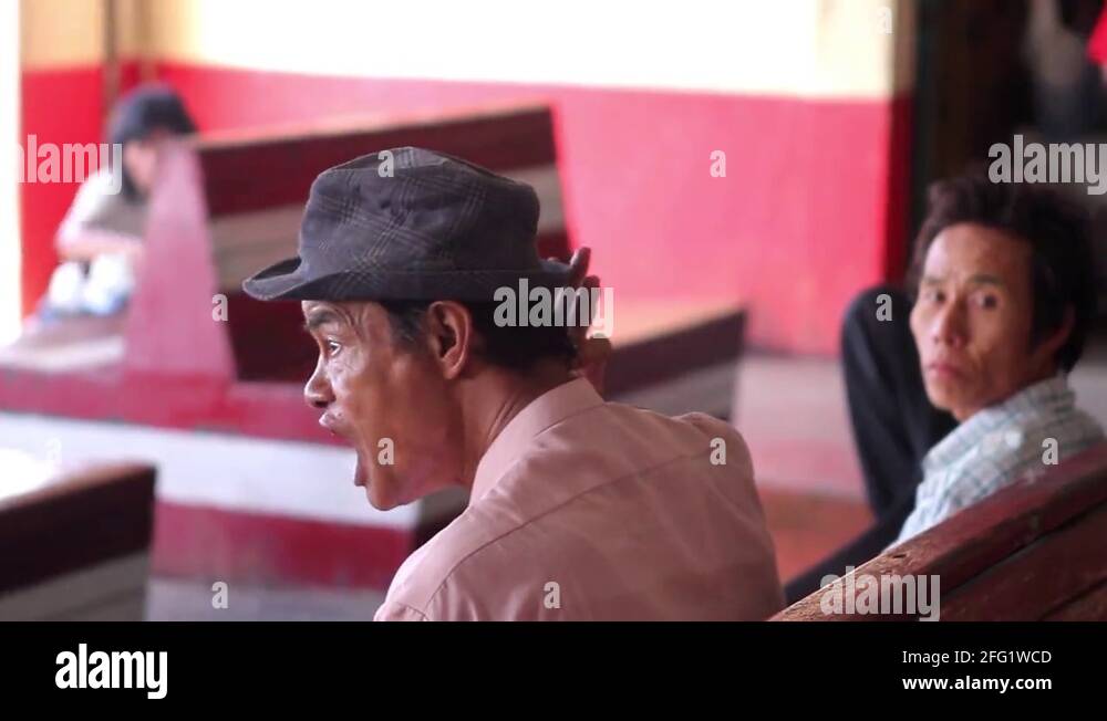 Nitty people. Old man. Poor people. Man at the station Stock Video ...