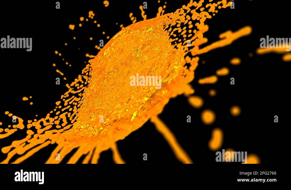 Animated colliding two gold droplets in slow motion 2b in 4k Stock ...