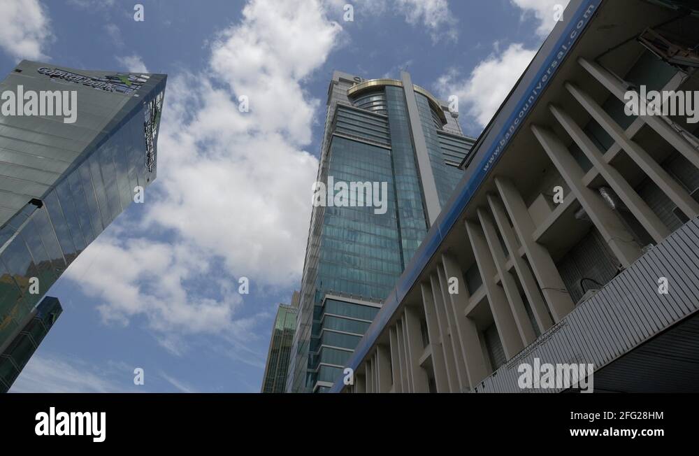 The Global Bank building in downtown Panama City Stock Video Footage ...