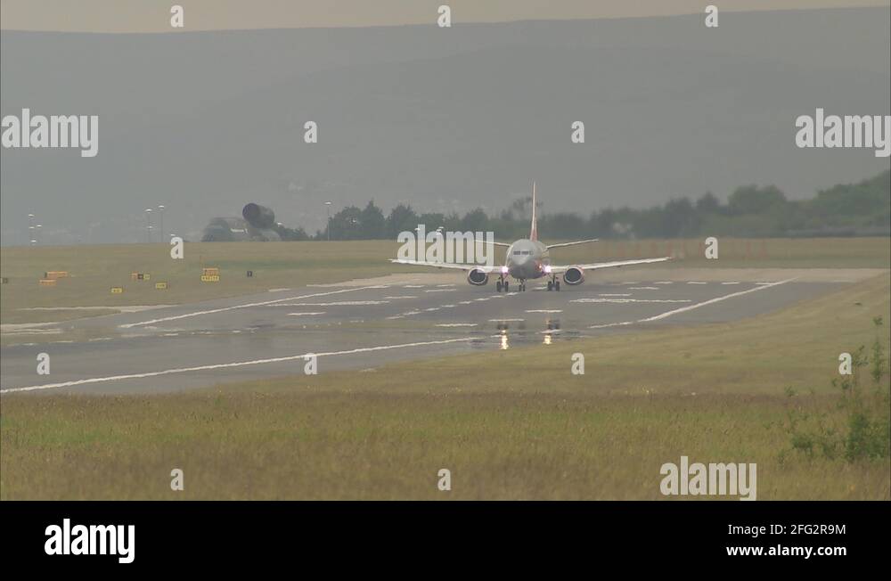 Frontal aircraft rotate and complete take off overhead. 1920x1080 Stock ...