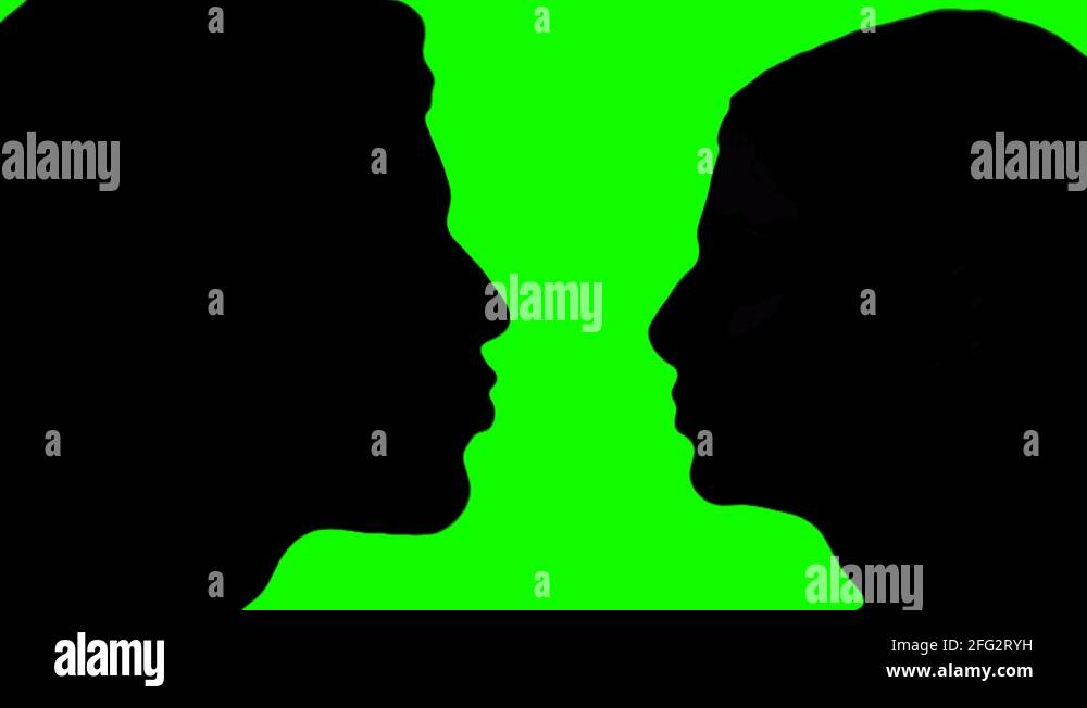 Man and woman kiss green screen - HD Stock Video Footage - Alamy