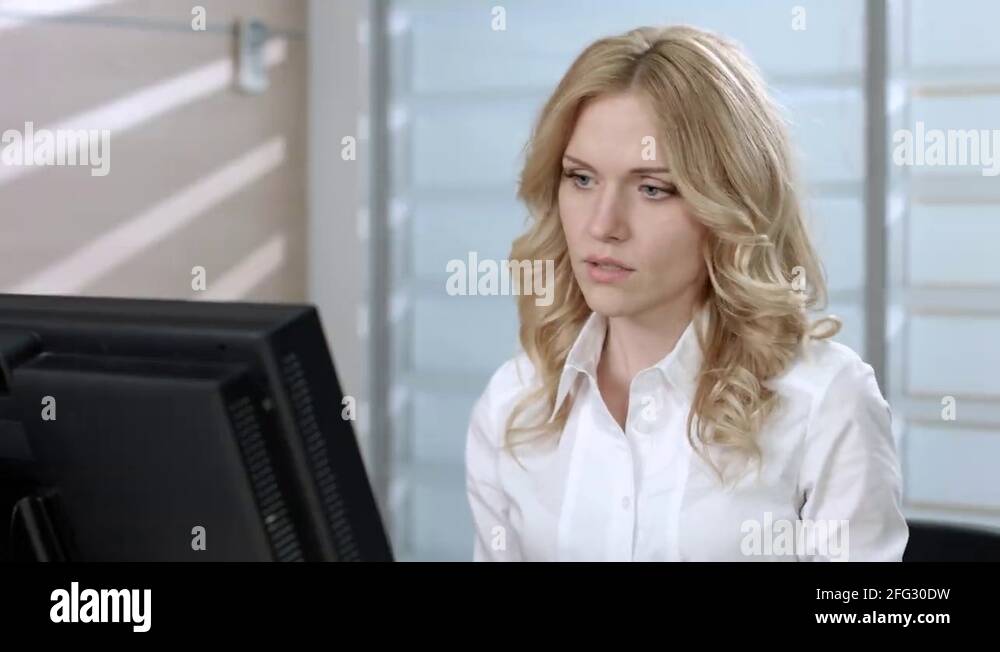 Woman sore eyes and computer Stock Videos & Footage - HD and 4K Video ...