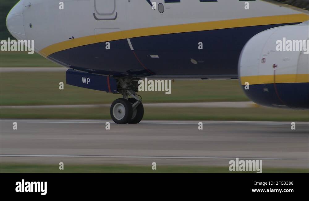 Ryanair aircraft roll and takeoff rotate. EI-DWP 737. 1920x1080 Stock ...