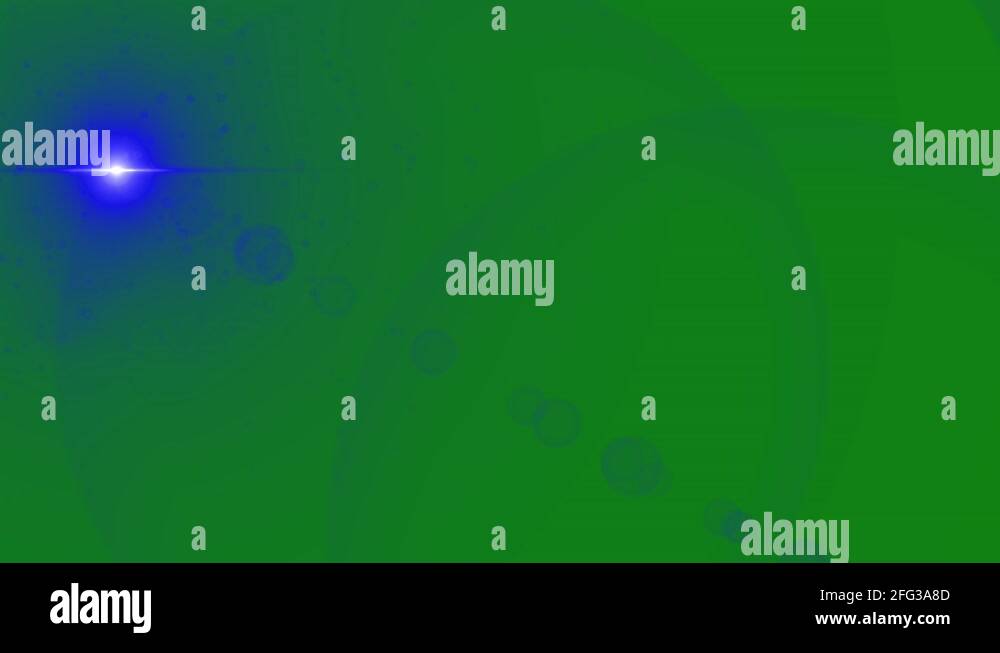 Blue light flare Animation on Green Screen Stock Video Footage - Alamy