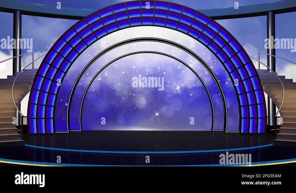 Entertainment TV Studio Set 22 - Virtual Green Screen Background Loop Stock Video Footage - Alamy