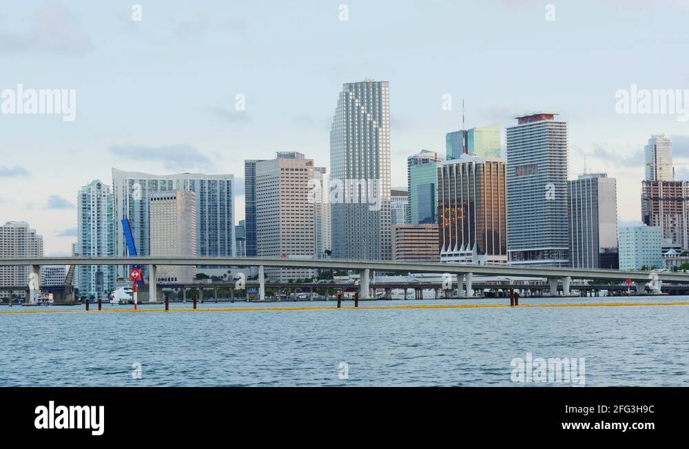 Sunset miami downtown bridge panorama Stock Videos & Footage - HD and ...