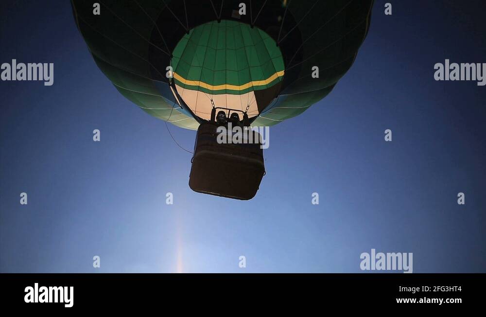 Hot Air Balloon Taking off. Flying, floating. Brazil Stock Video ...