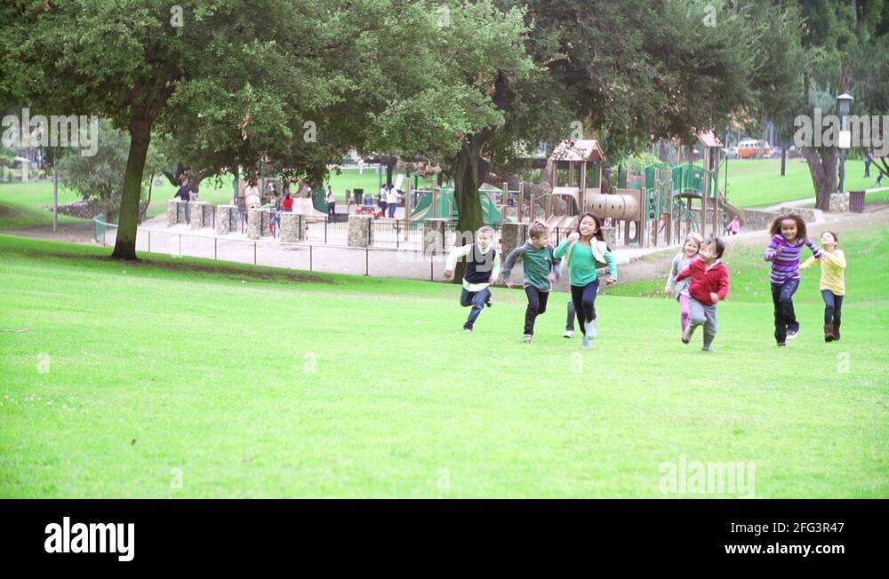 Group children running towards camera Stock Videos & Footage - HD and ...
