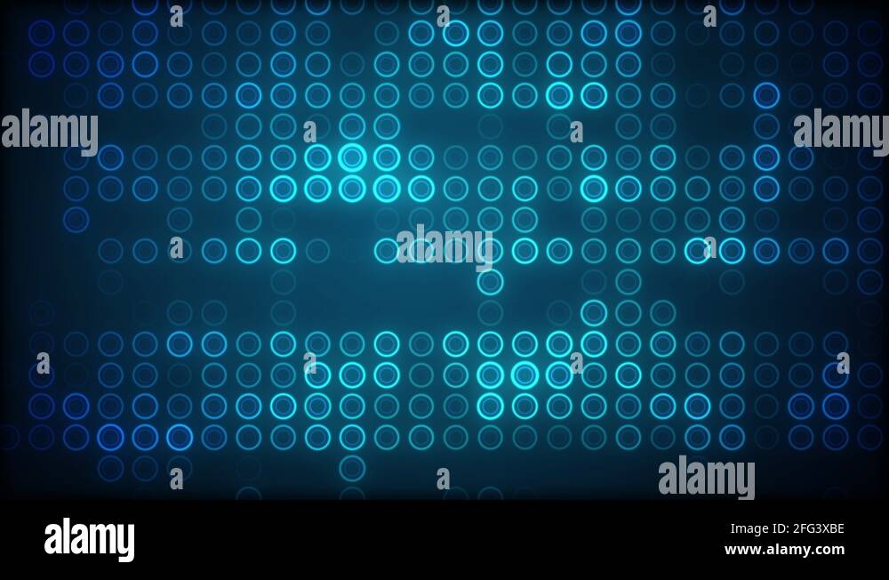 Visualization of a grid of blue circles fading in and out Stock Video ...