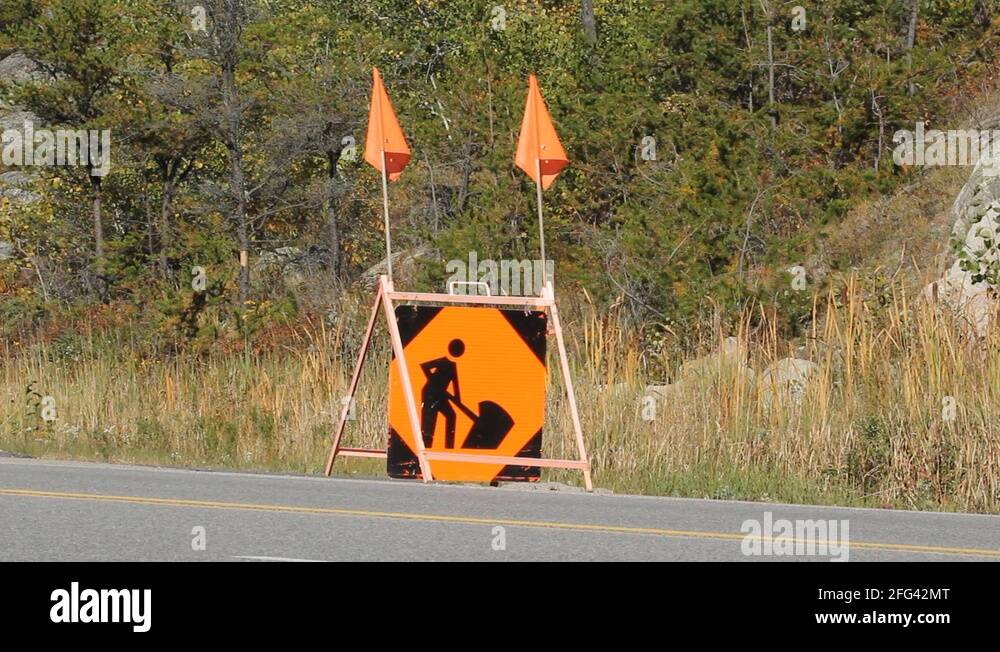 Canadian construction sign Stock Videos & Footage - HD and 4K Video ...